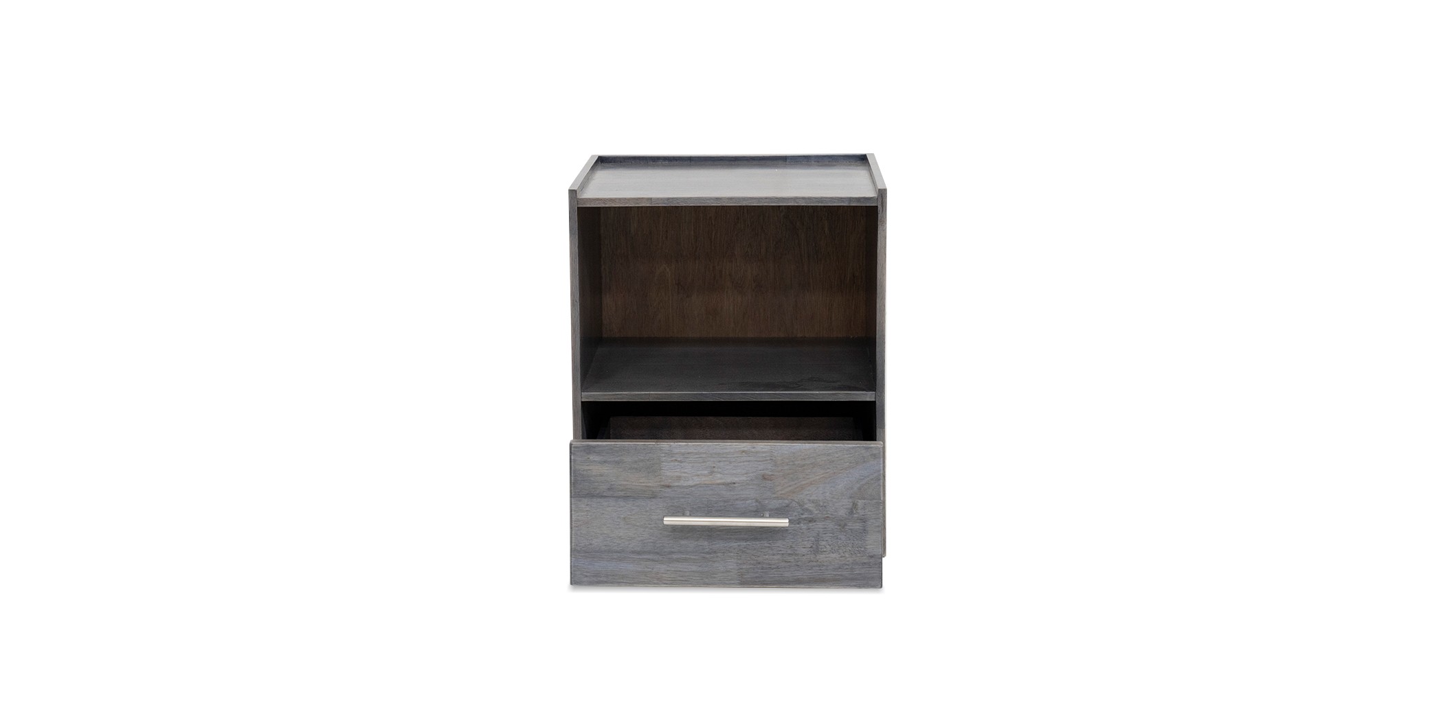 Napoleon Night Table Grey Rubberwood