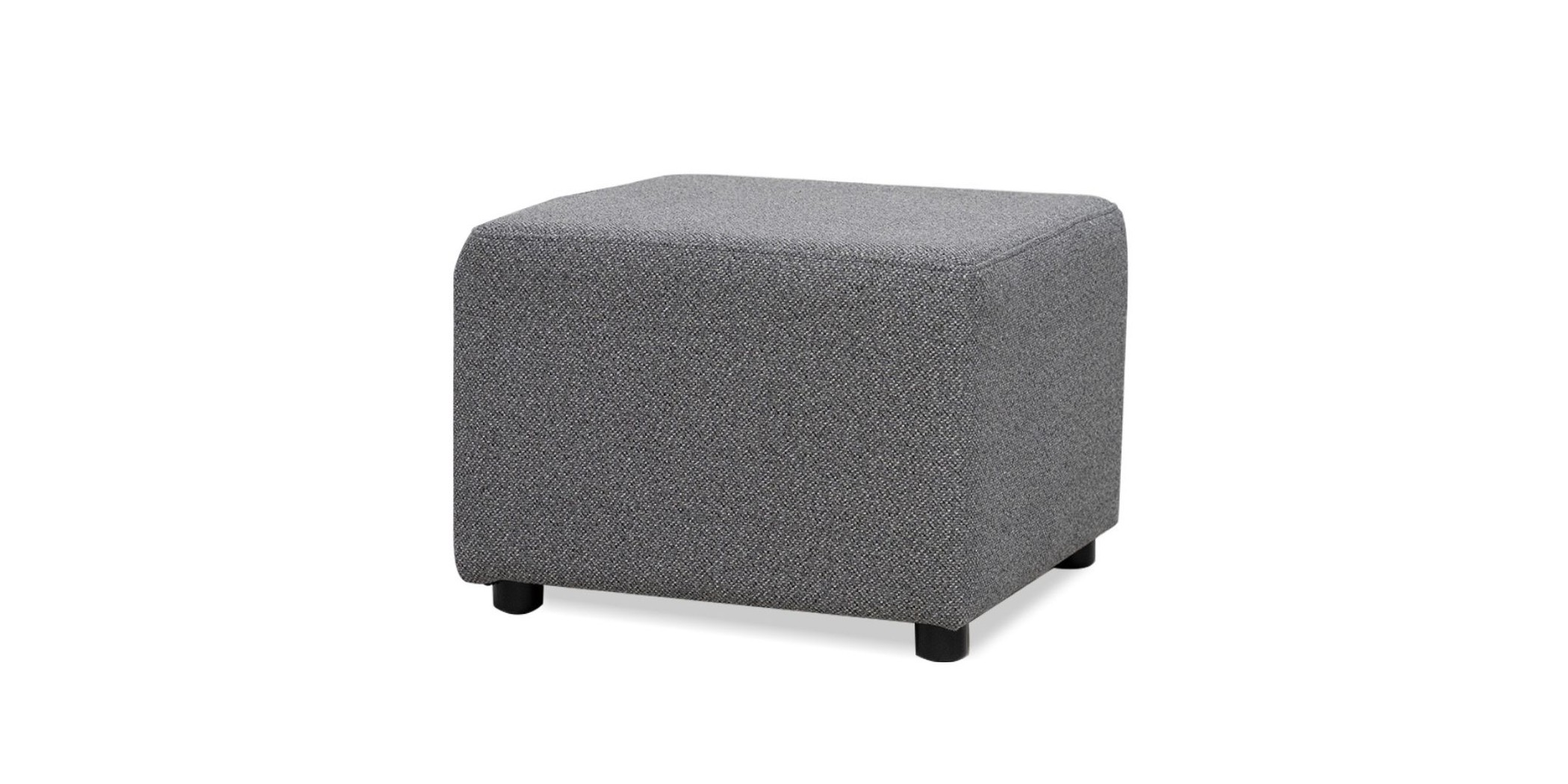 Picasso Ottoman in Plain D.Grey Col Fabric