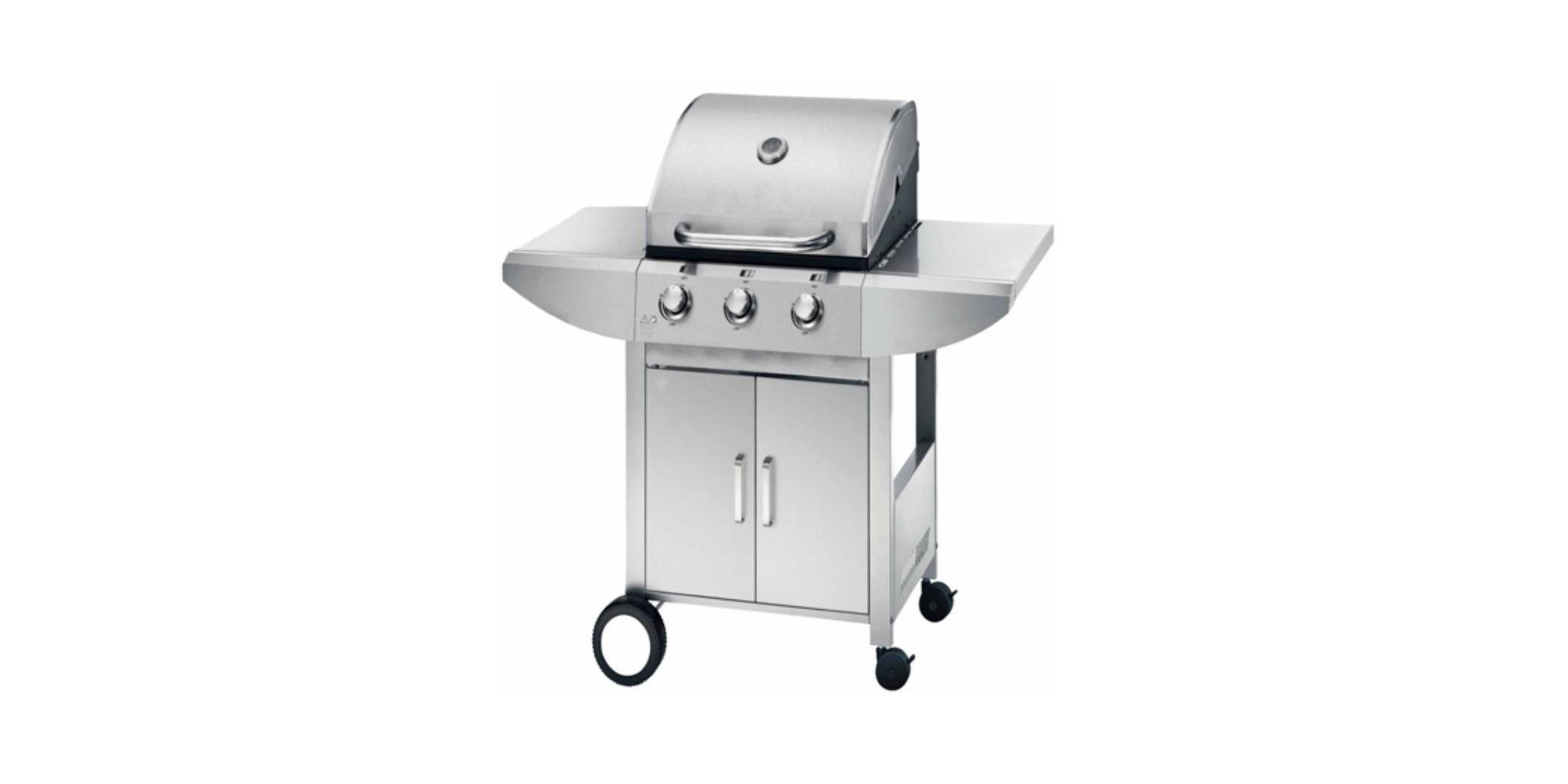 Westinghouse 625CK35100 3 Burner Silver Gas BBQ Grill - 121.5 x 58 x 114 cm