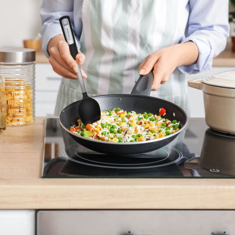 Westinghouse WCKT0081010 Nylon Cooking Spoon With Black Soft Grip Handle
