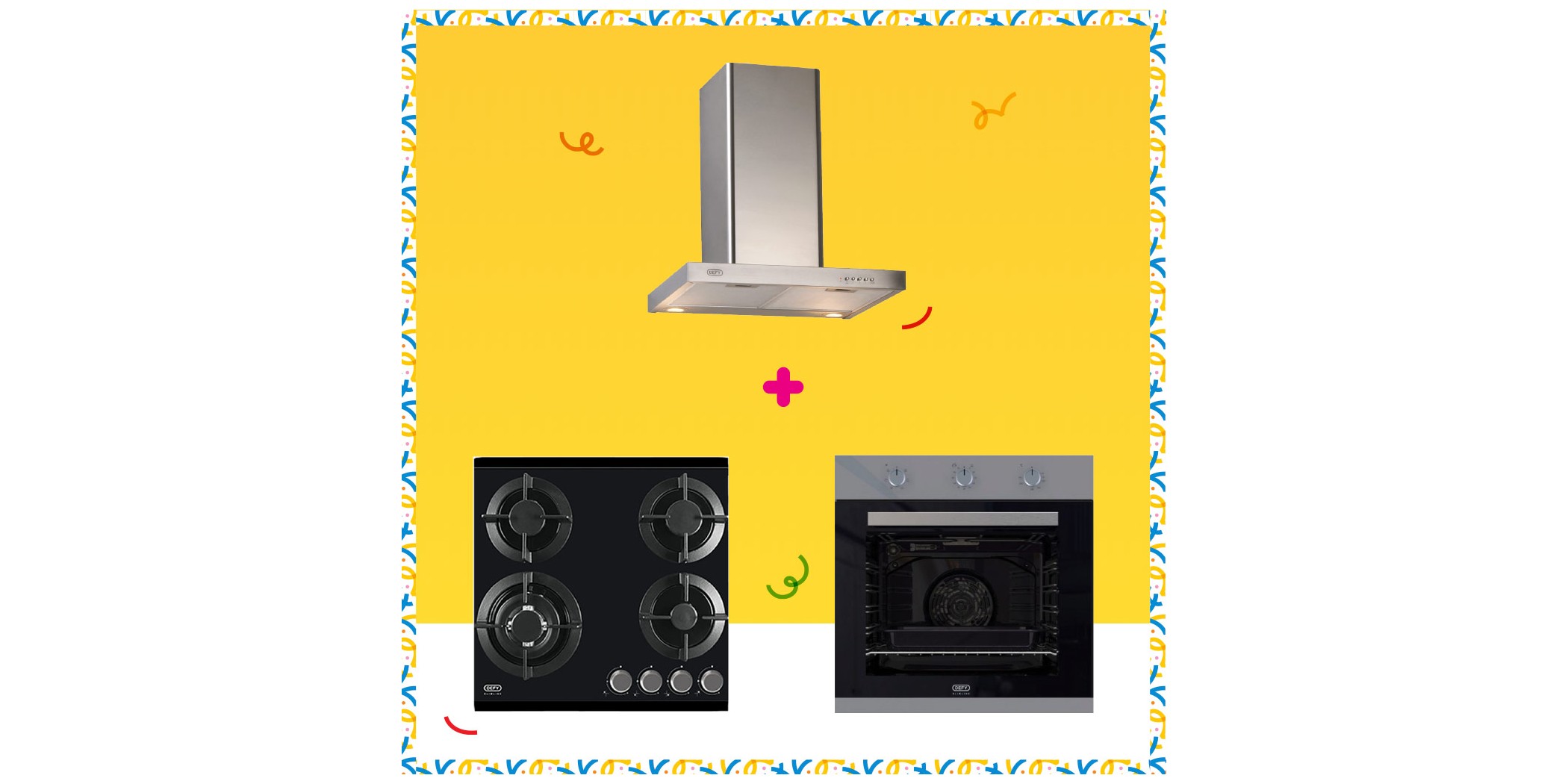 Defy DHG604 Built-in Hob + Defy DBO486E Built-in Oven + Defy DCH317 ...