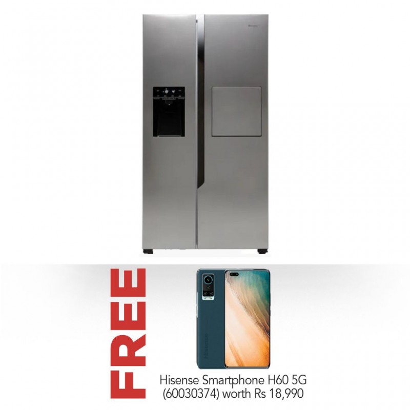Hisense RS694N4BCF Refrigerator & Free Hisense H60 5G Smartphone