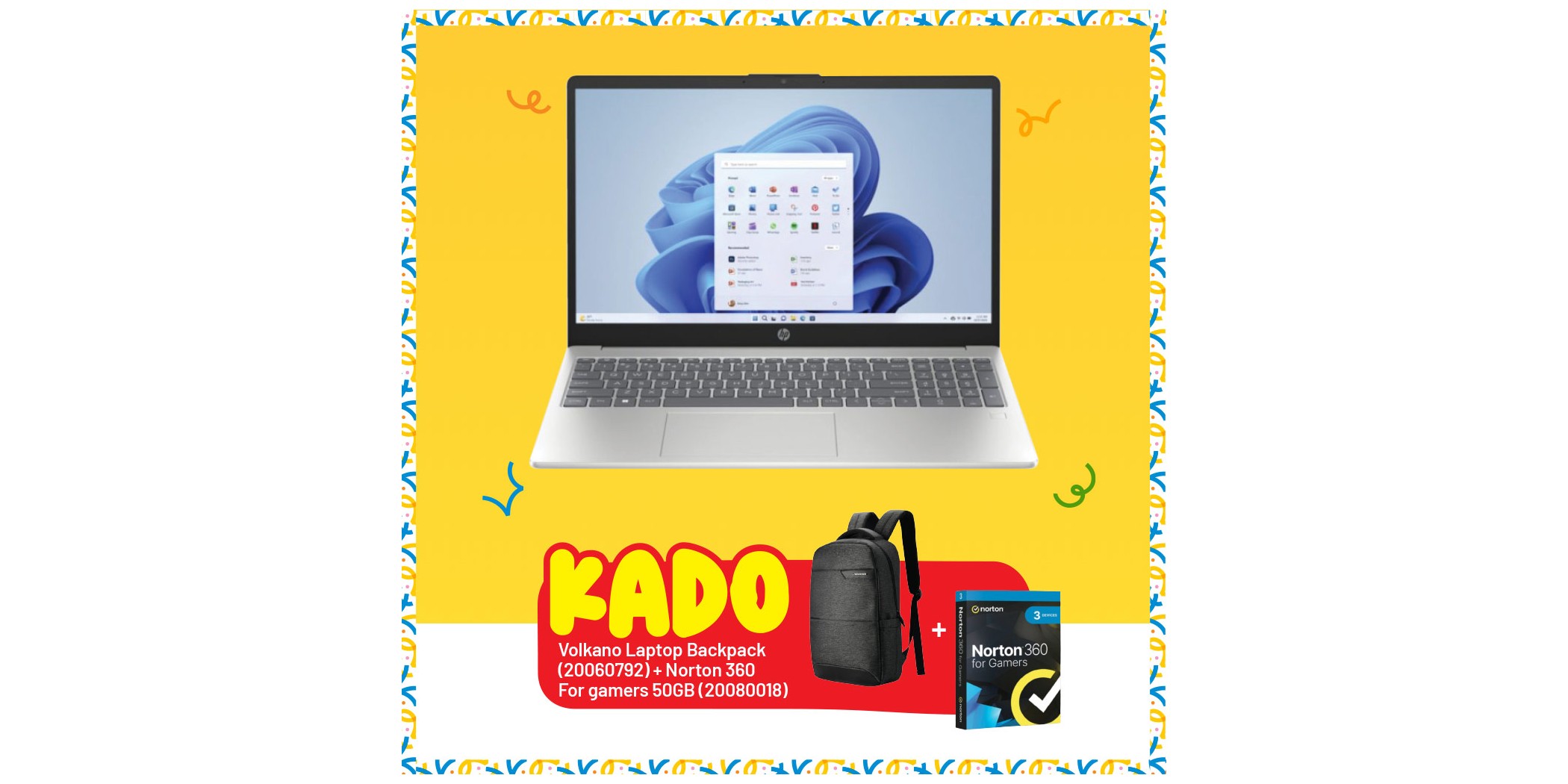 HP 15 Core™ i7 1355U NIA (A0DH8EA) & Free Volkano Laptop Backpack VK ...