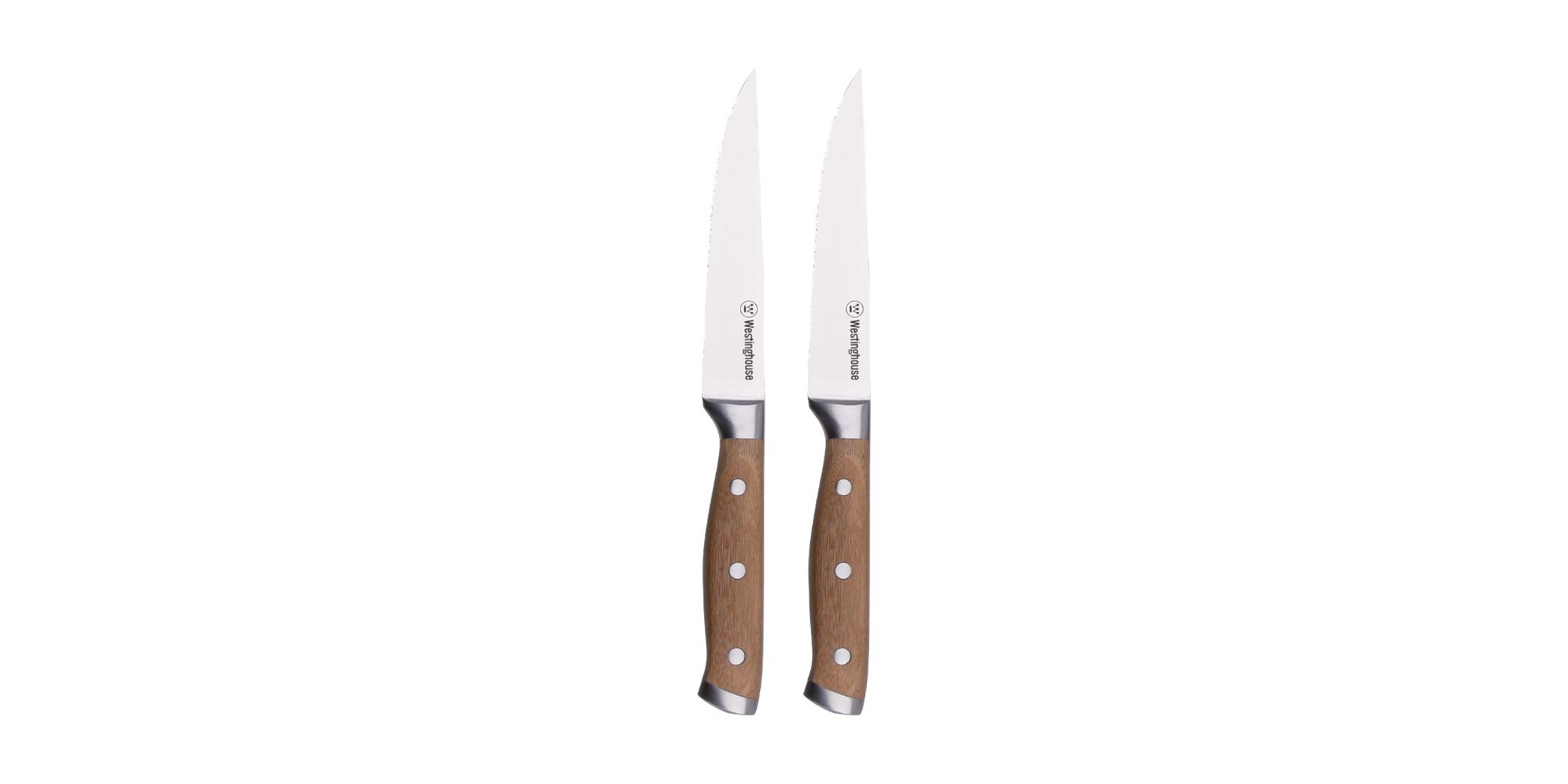 Westinghouse WCKF007702AWD 2pcs 5" Steak Knife Set With Bamboo Handle ...