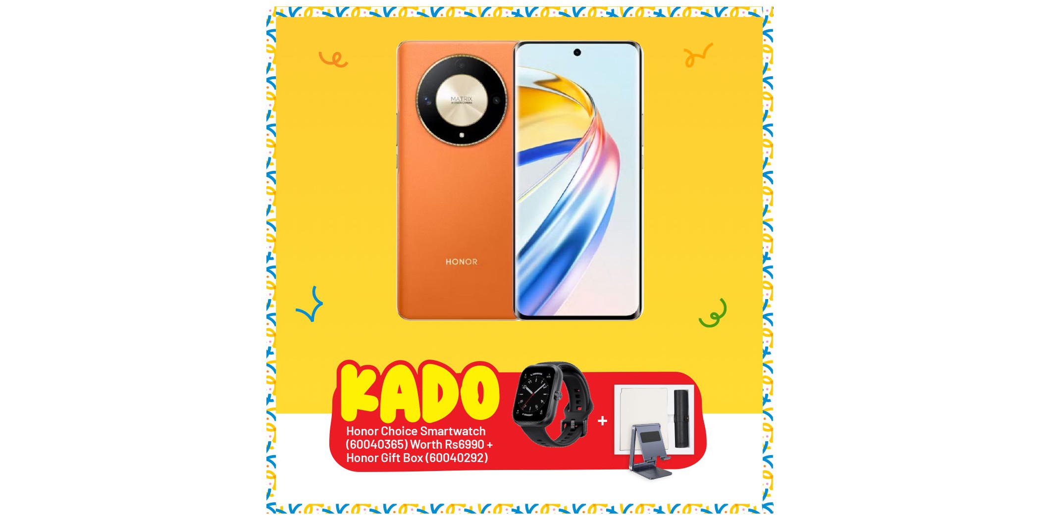 Honor X9B Orange & Free HONOR Gift Box + Honor Choice Smart Watch