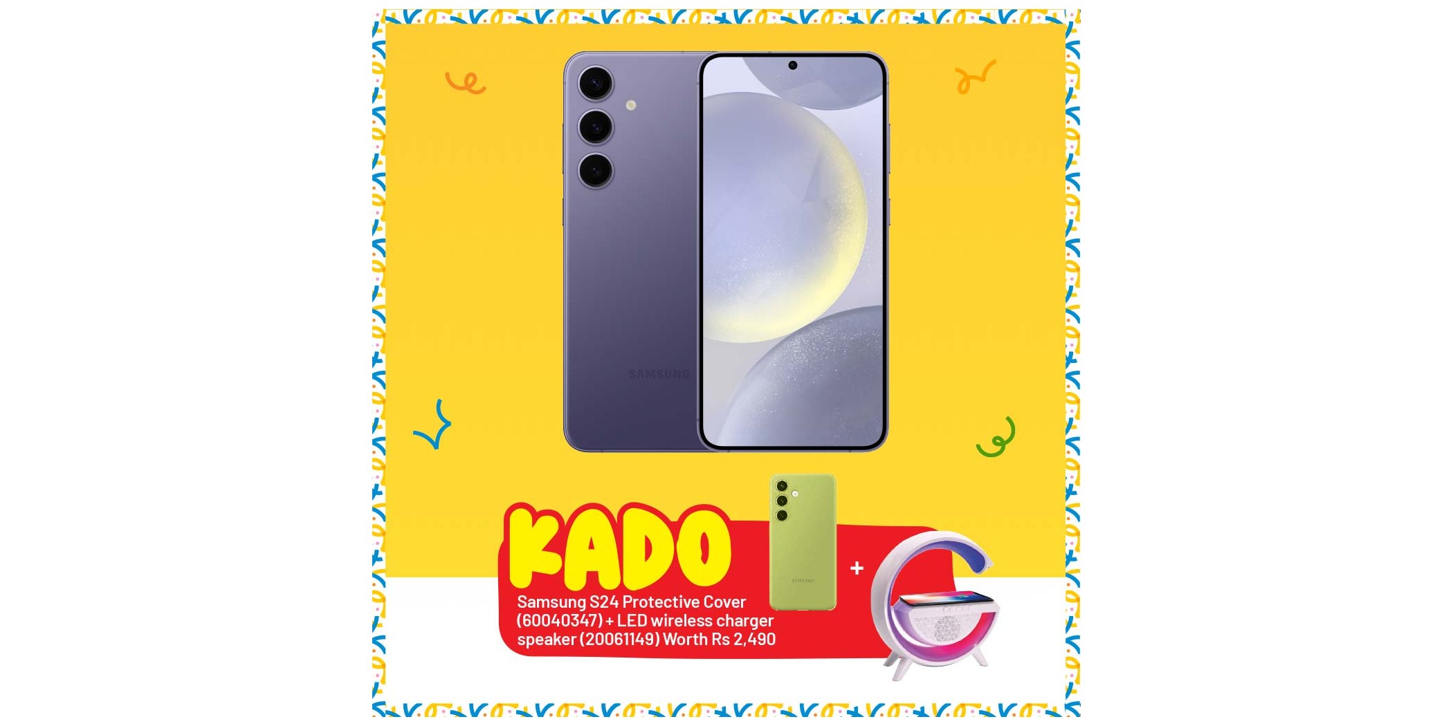 Samsung Galaxy S24 Plus Violet & Free BT Speaker Wireless Charger BT ...