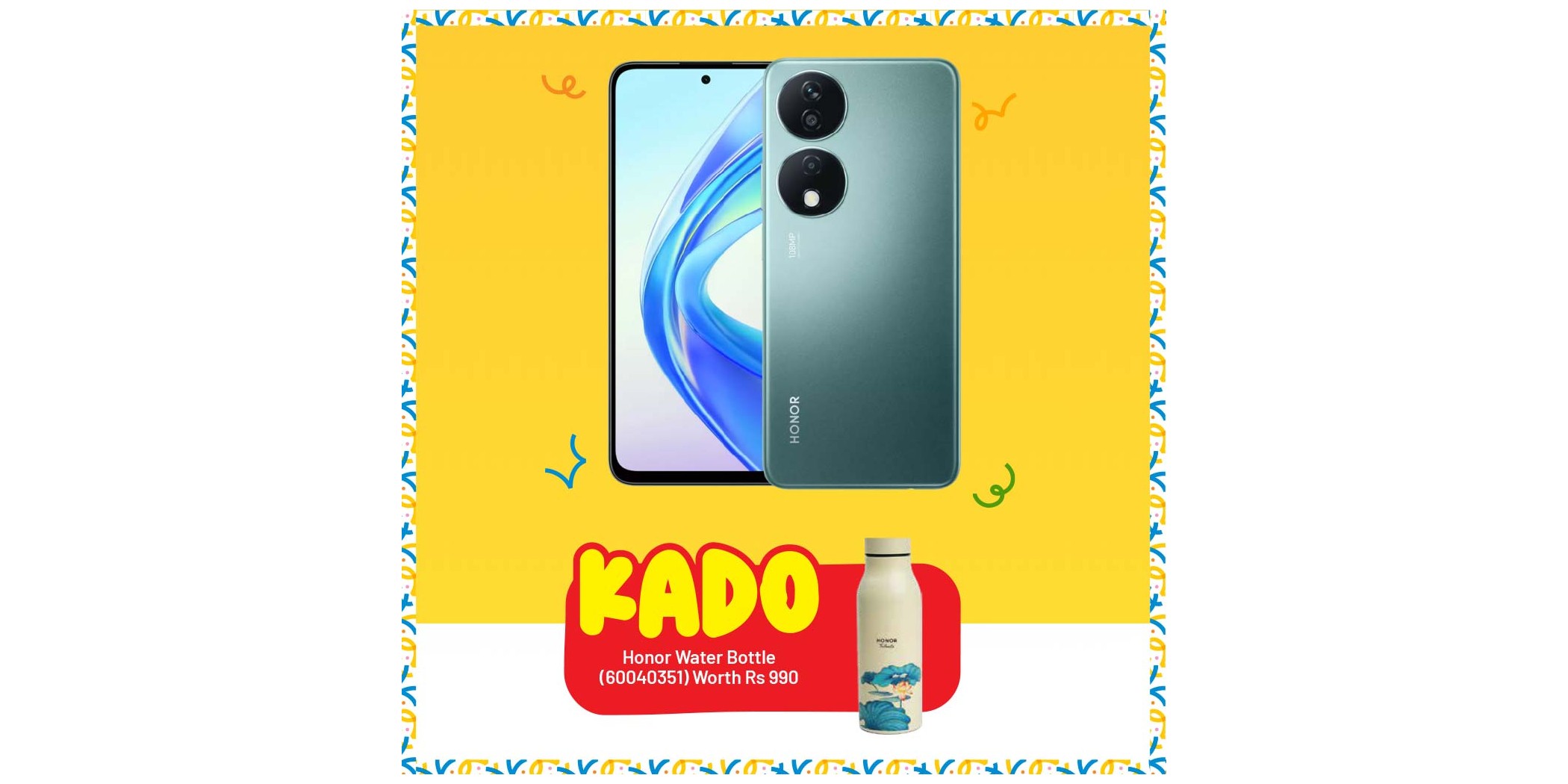 HONOR X7b Green & Free Honor Water Bottle