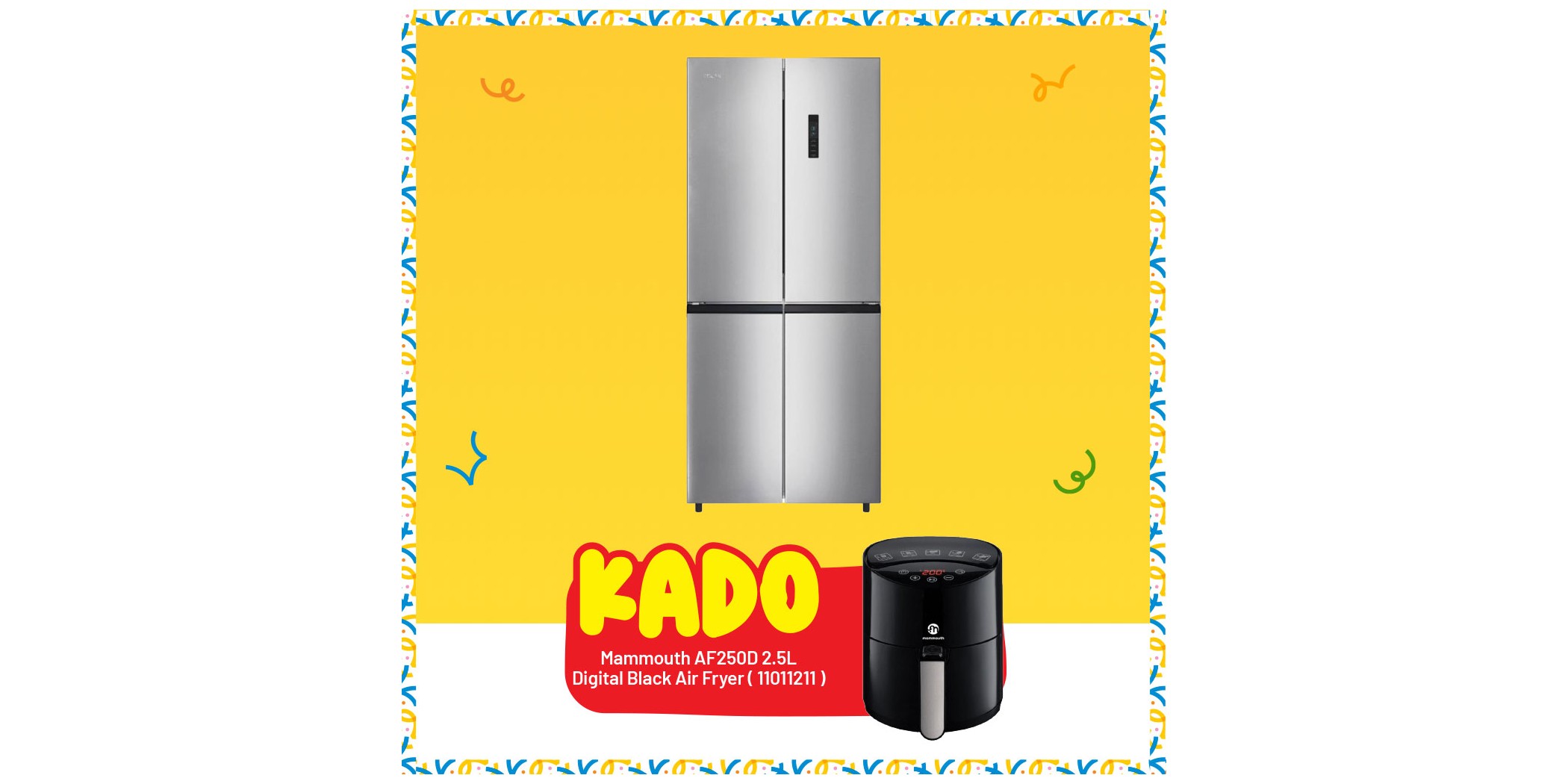 Ocean MDOKO 480 NF D X 3 Refrigerator & Free Mammouth AF250D 2.5L ...