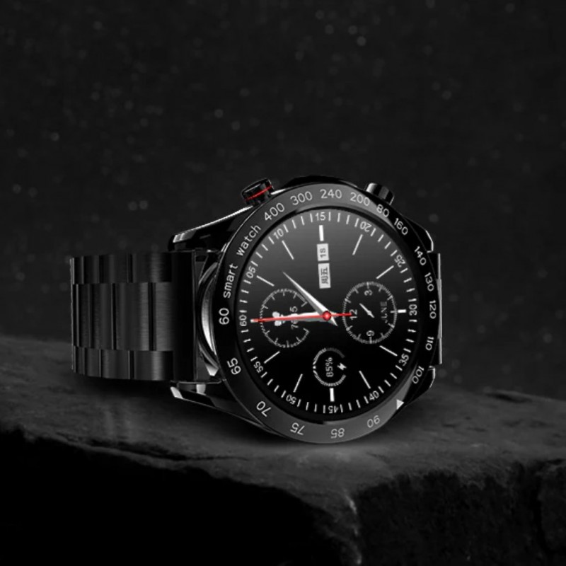 Hifuture Go Pro Smart Watch Black Swiss-style Stainless Steel