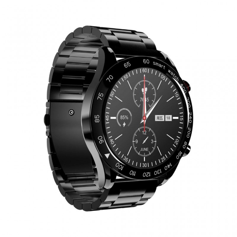Hifuture Go Pro Smart Watch Black Swiss-style Stainless Steel