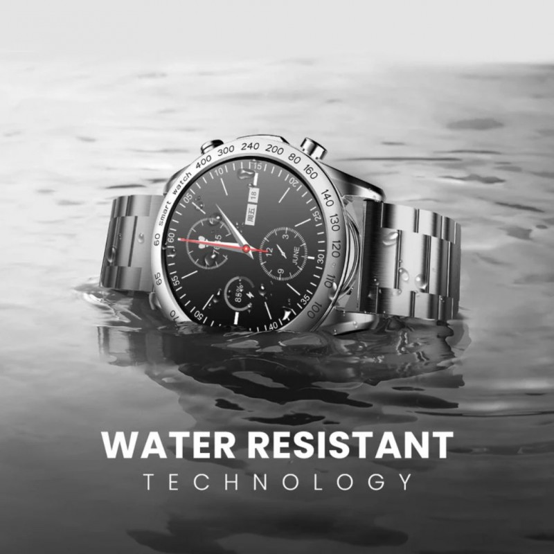 Hifuture Go Pro Smart Watch Silver Swiss-style Stainless Steel