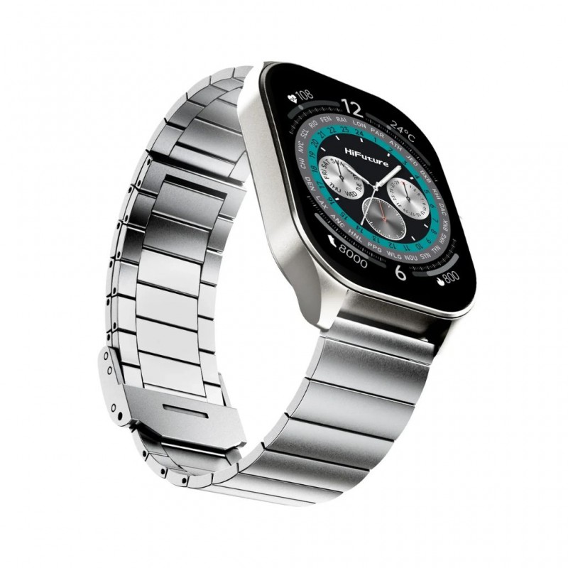 Hifuture Apex Smart Watch Silver Business Stainless Steel