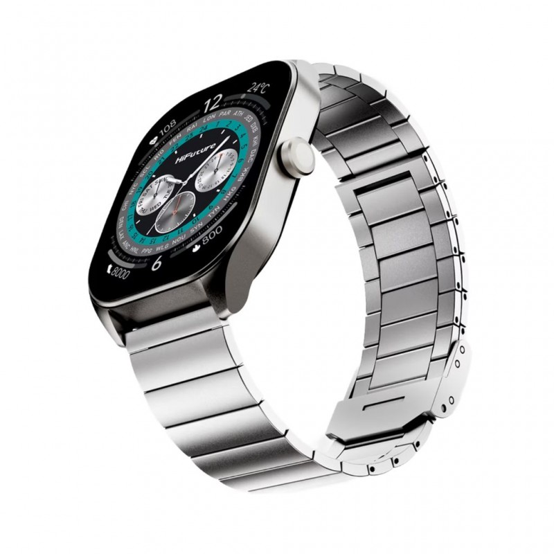 Hifuture Apex Smart Watch Silver Business Stainless Steel