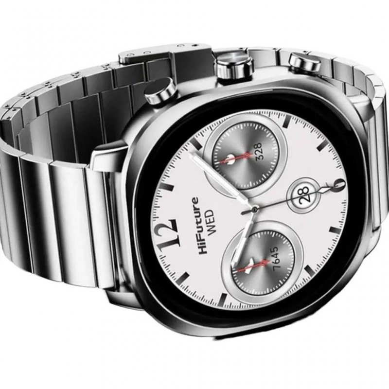 Hifuture Aix Smart Watch Silver Luxury Stainless Steel