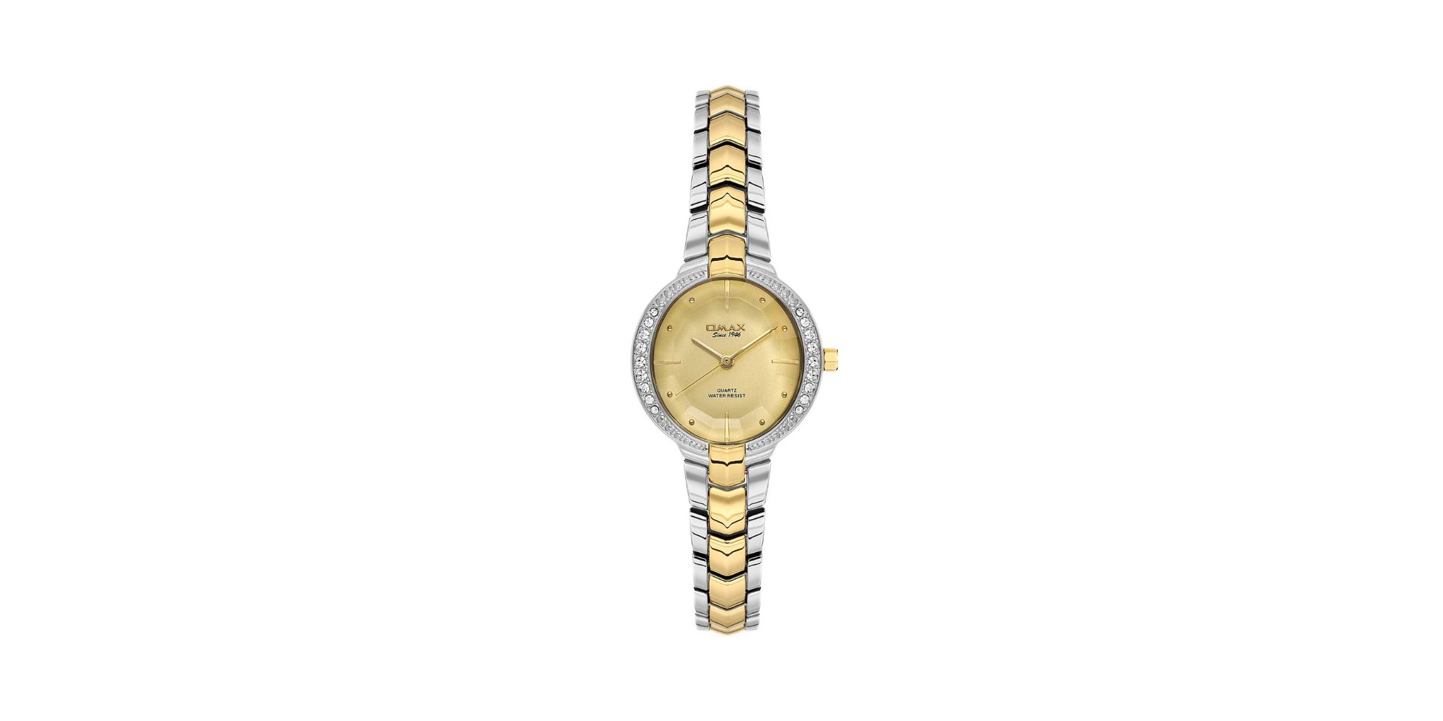 Omax Ladies Watch-Steel Color/Gold 2N18