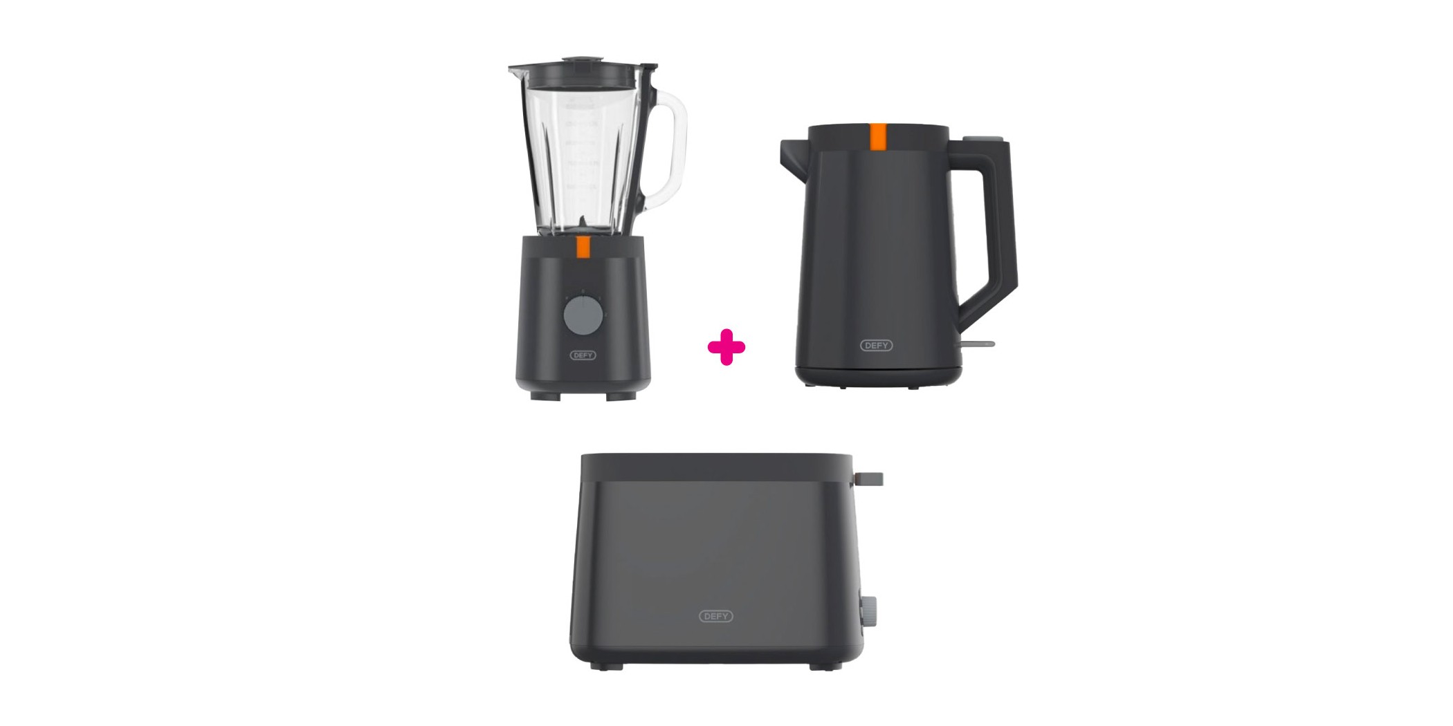 Defy TB 6260 G 1.5L Black Table Blender + Defy WK 4215 G 1.7L Black ...