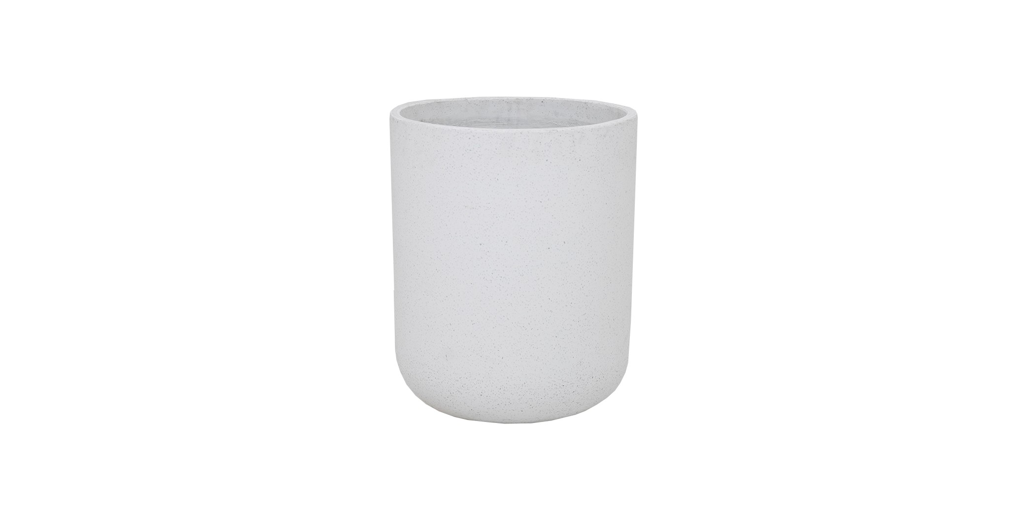 Ulu L Pot White Terrazzo Cement