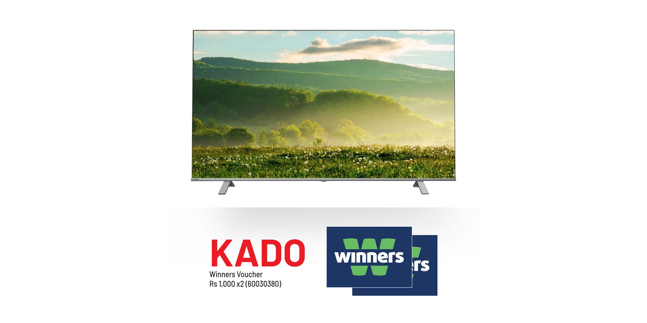 Toshiba 65C350LN 65" 4K smart LED TV & Free X2 Winners’ vouchers Rs 1,000