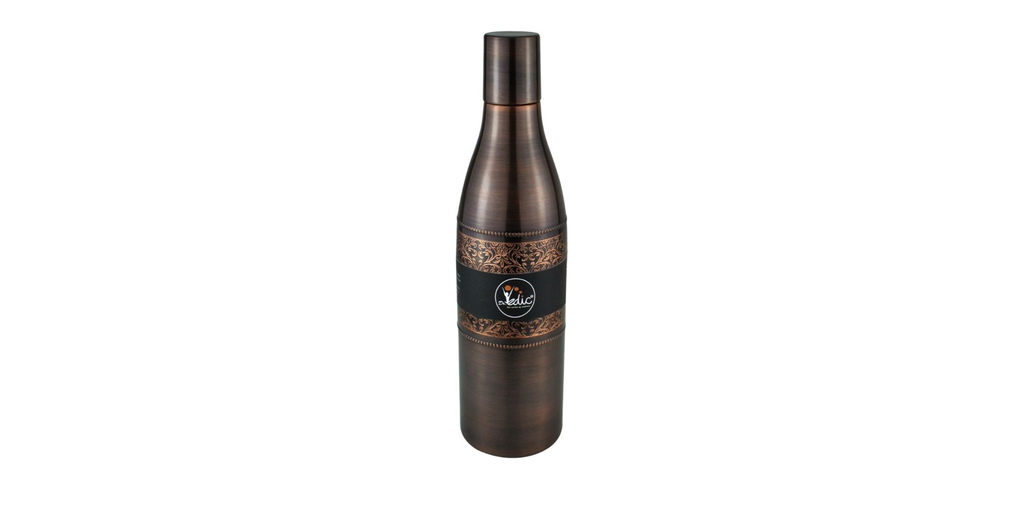Dr Vedic DRV059 Antique Carving 1200ml Shampion Copper Bottle "O"