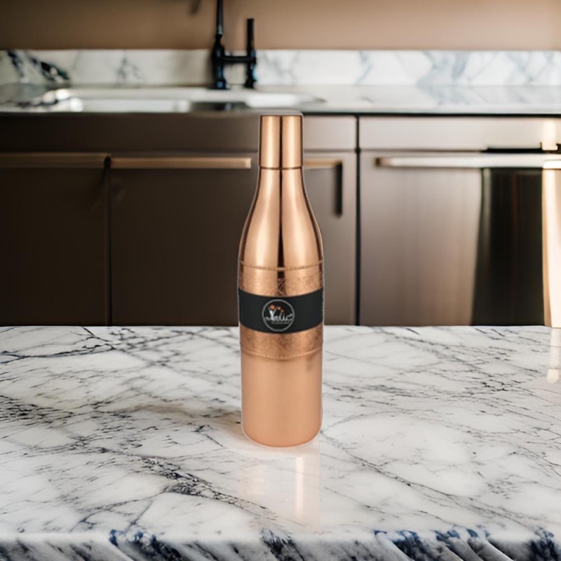 Dr Vedic DRV058 Glossy Carving 1200ml Shampion Bottle Copper "O"