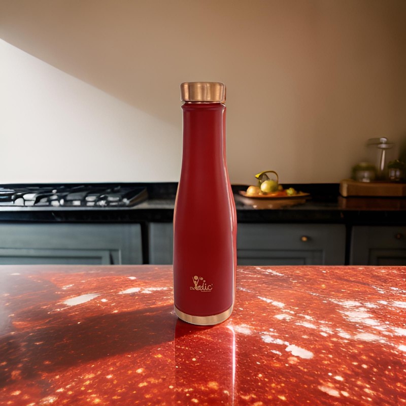 Dr Vedic DRV064 900ml Cherry Colour Shark Bottle Copper "O"