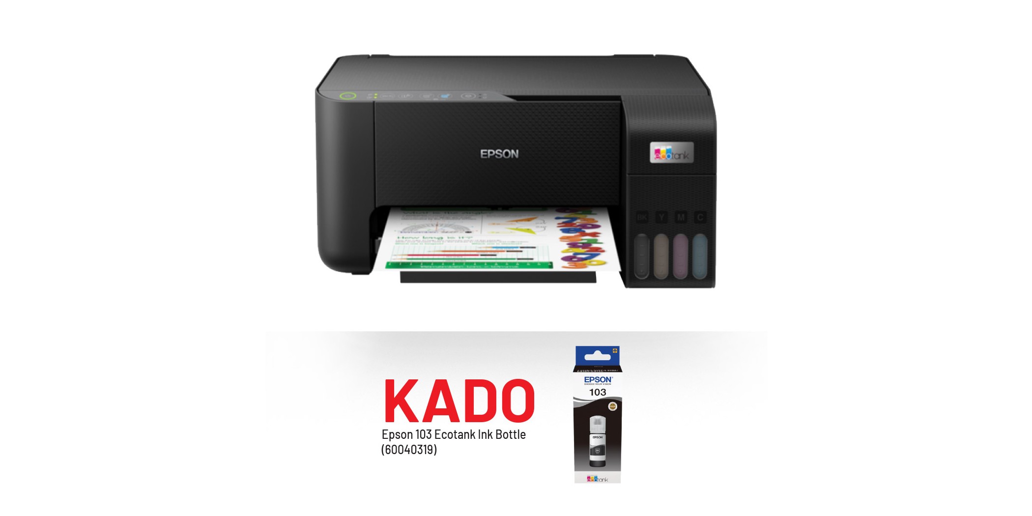 Epson L3250 Ecotank 3 in 1 Printer & Free Epson 103 Ecotank Ink Bottle