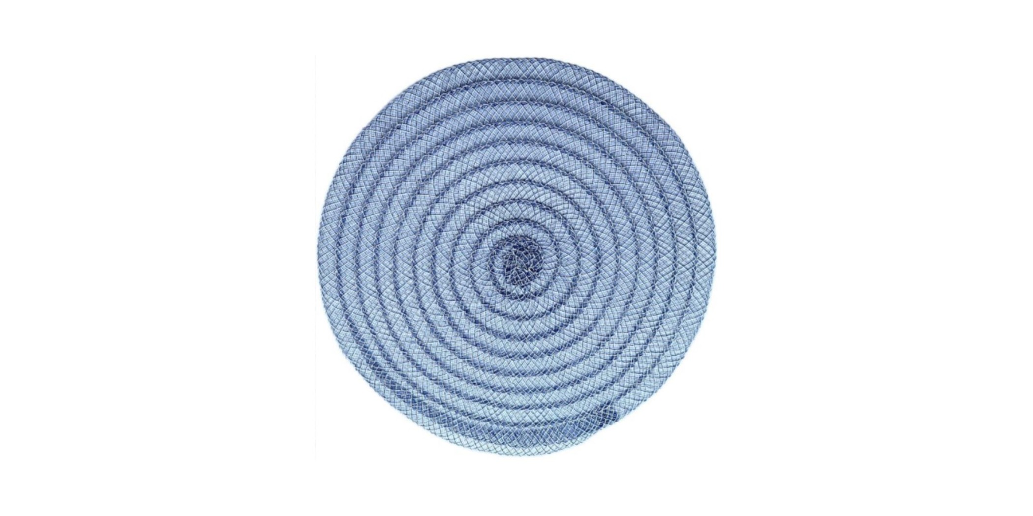 Plate Mat Round Blue