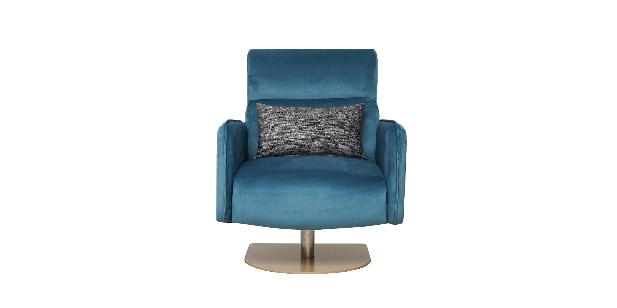 Zenith Swivel Chair in Sky Blue Col