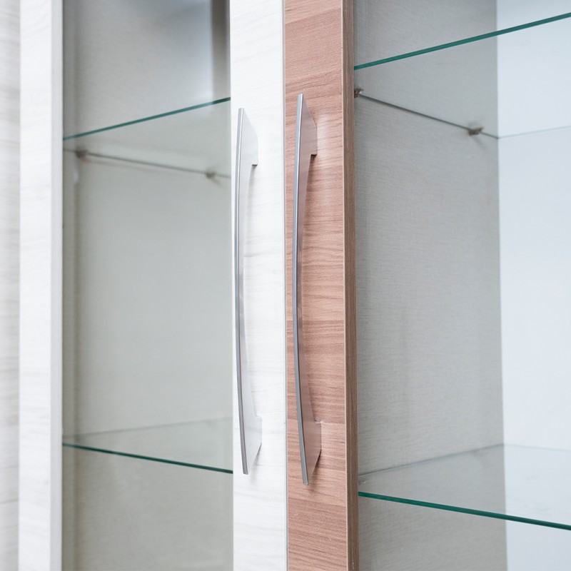 Genoa Buffet 8 Doors Cafe Latte & Larix White