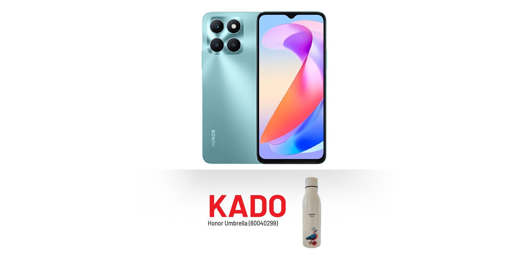 Honor X6A Cyan & Free Honor Water Bottle