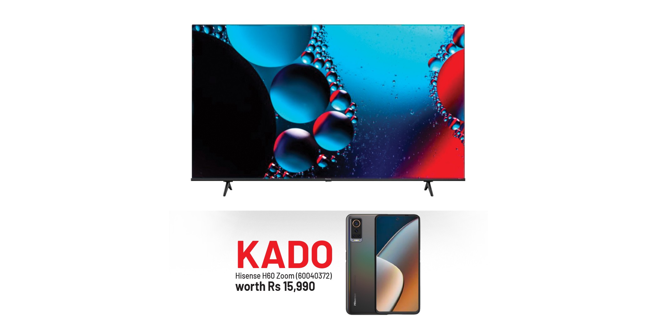 Hisense 50E7H 50” Qled Smart Tv & Free Hisense Smart Phone H60 Zoom