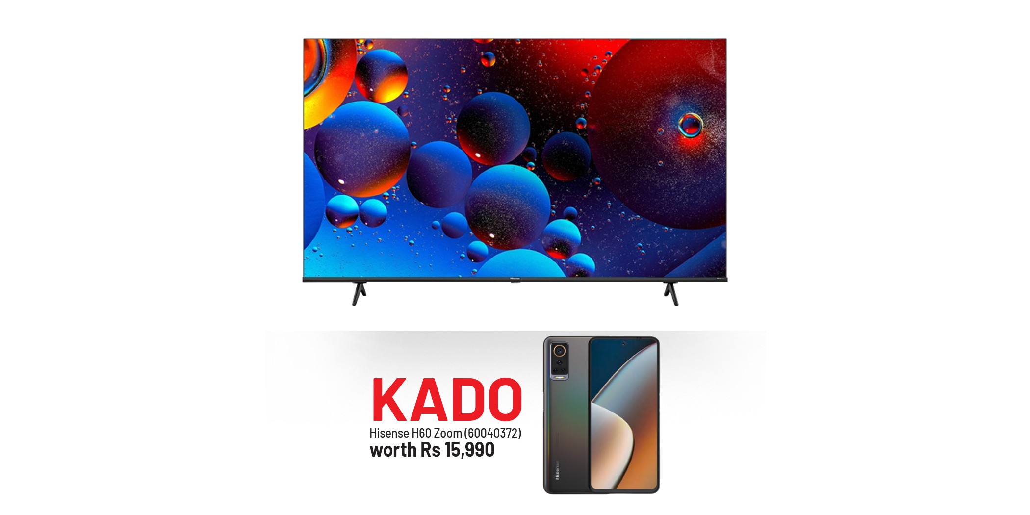 Hisense 55E7H 55” Qled Smart Tv & Free Hisense mobile H60 Zoom