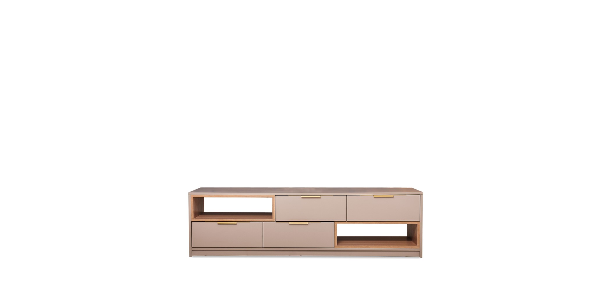 Verdana Low Tv Cabinet Smokey & Café Latte