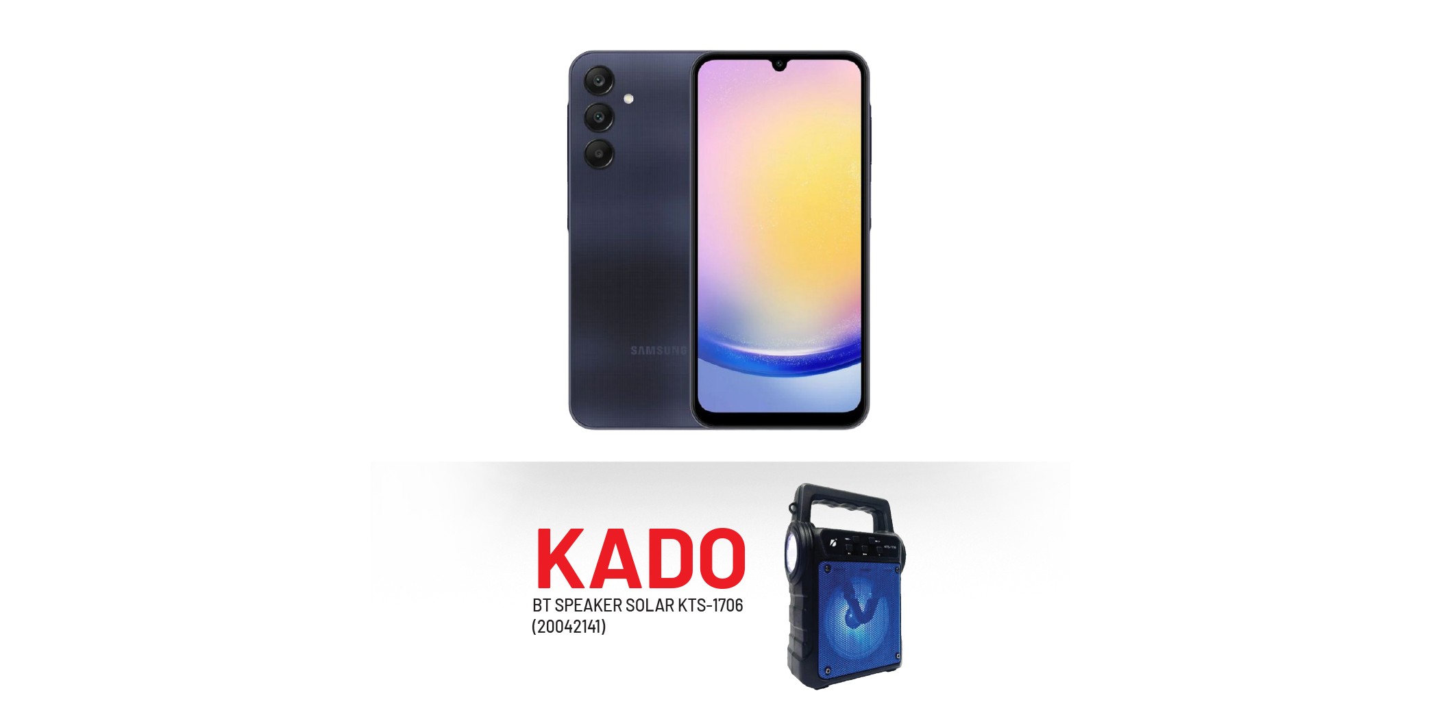 Samsung Galaxy A25 Black & Free BT SPEAKER SOLAR KTS-1706