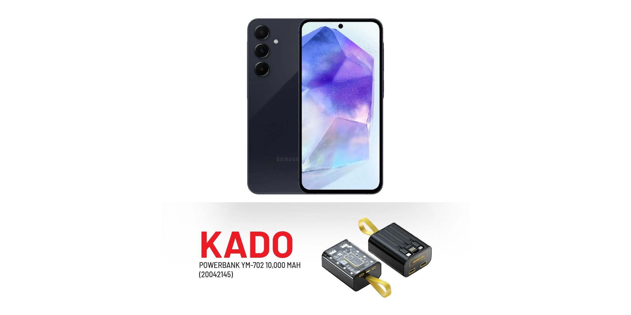 Samsung Galaxy A55 Navy & Free POWERBANK YM-702 10,000 MAH