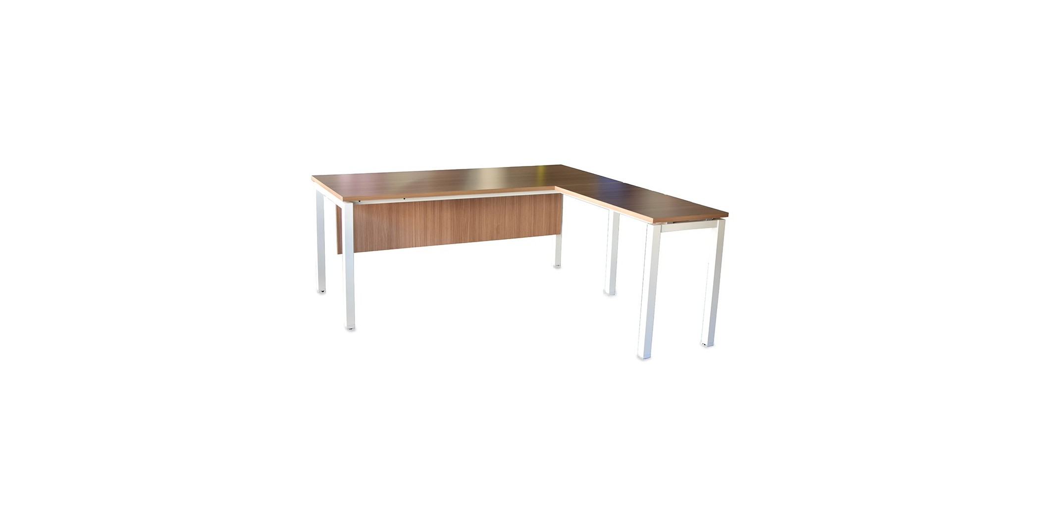 Astride L-Desk Melamine Modesty panel
