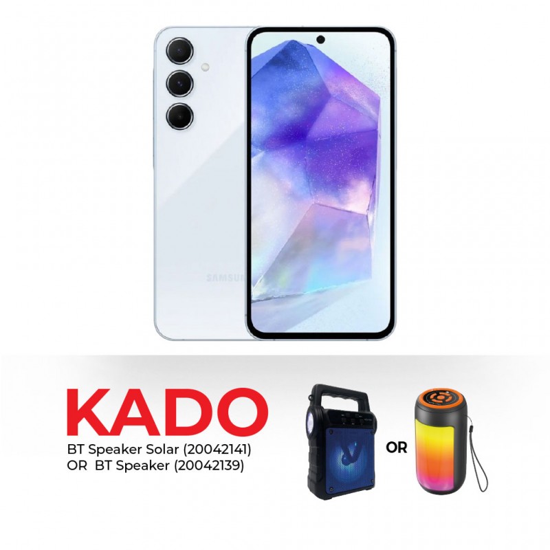 Samsung Galaxy A55 IceBlue & Free BT SPEAKER SOLAR KTS-1706 Or BT ...