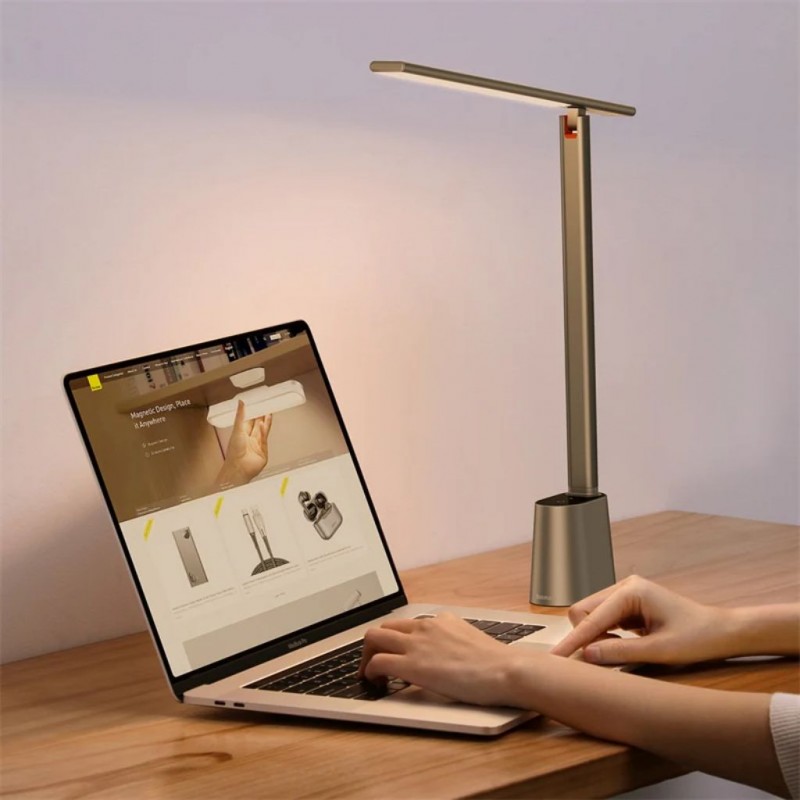 Baseus Smart Eye Series Charging Desk Lamp Gray Folding Reading (Smart ...
