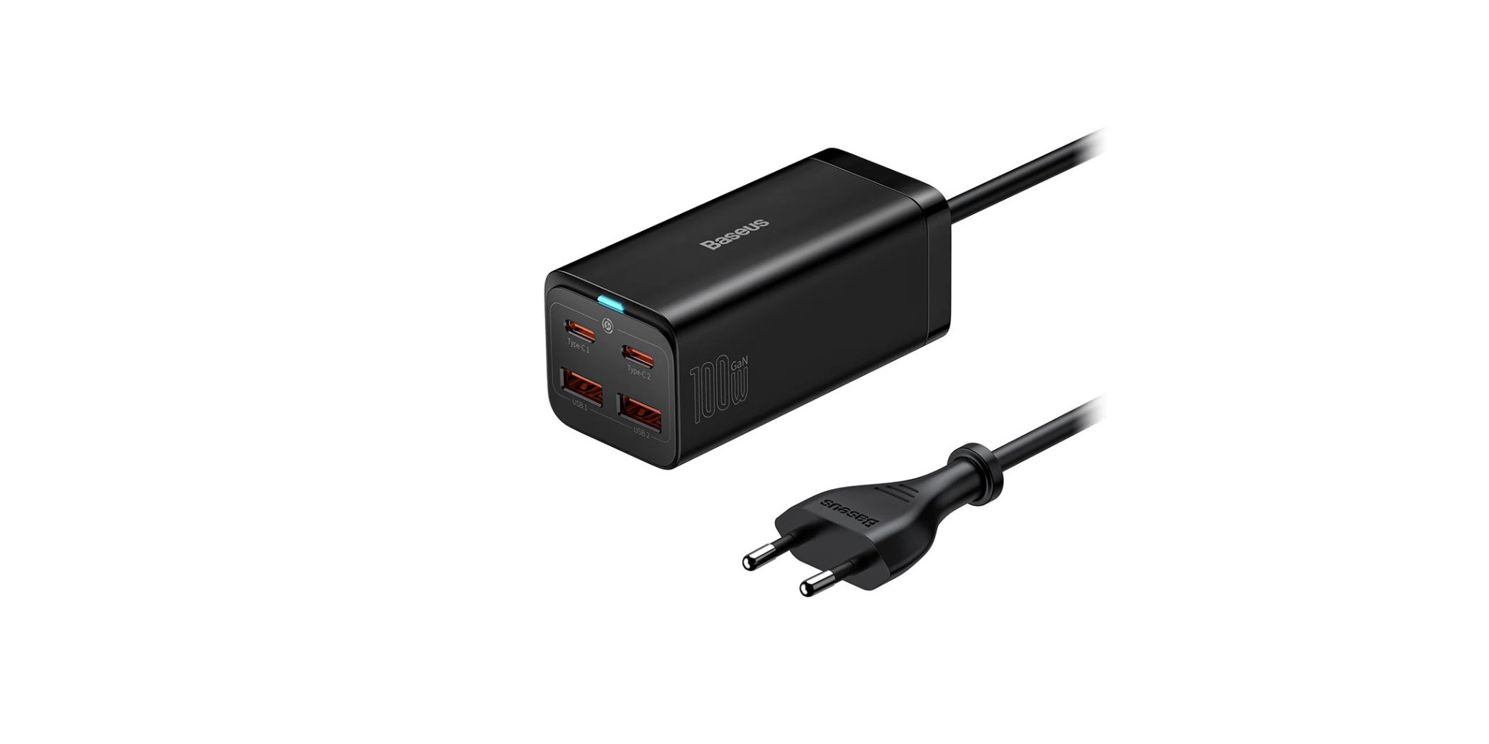 Baseus Gan3 Pro Desktop Fast Charger 100w Black 2U+2C Ccgp000101