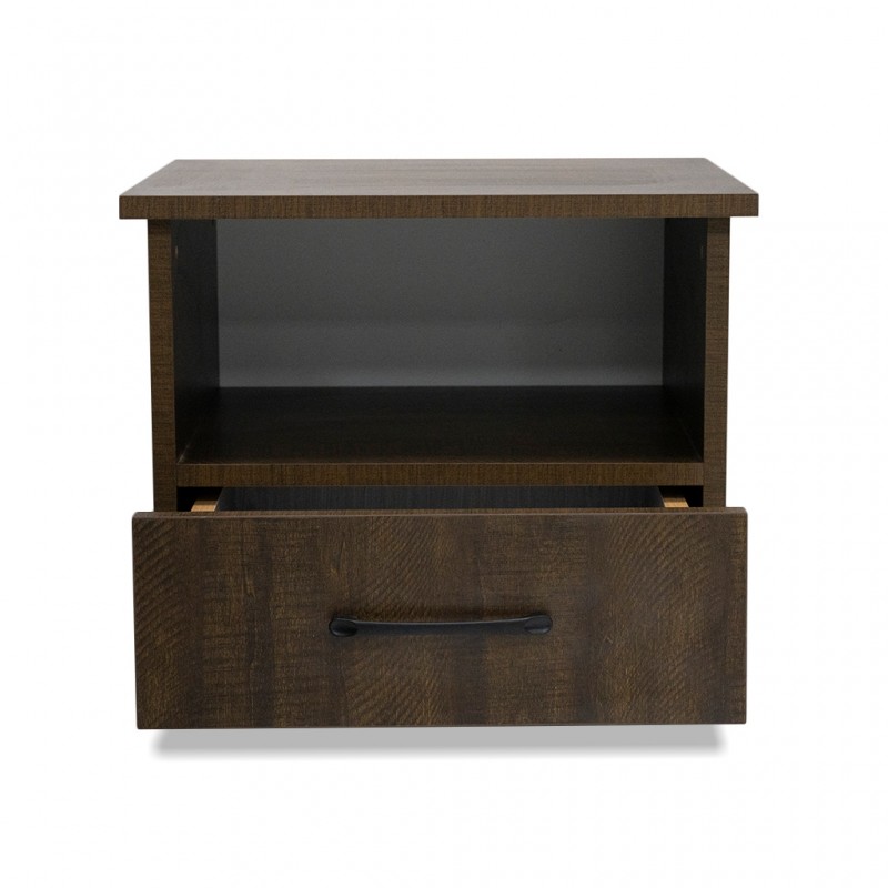 Colton Night Table MDF Brown Flame