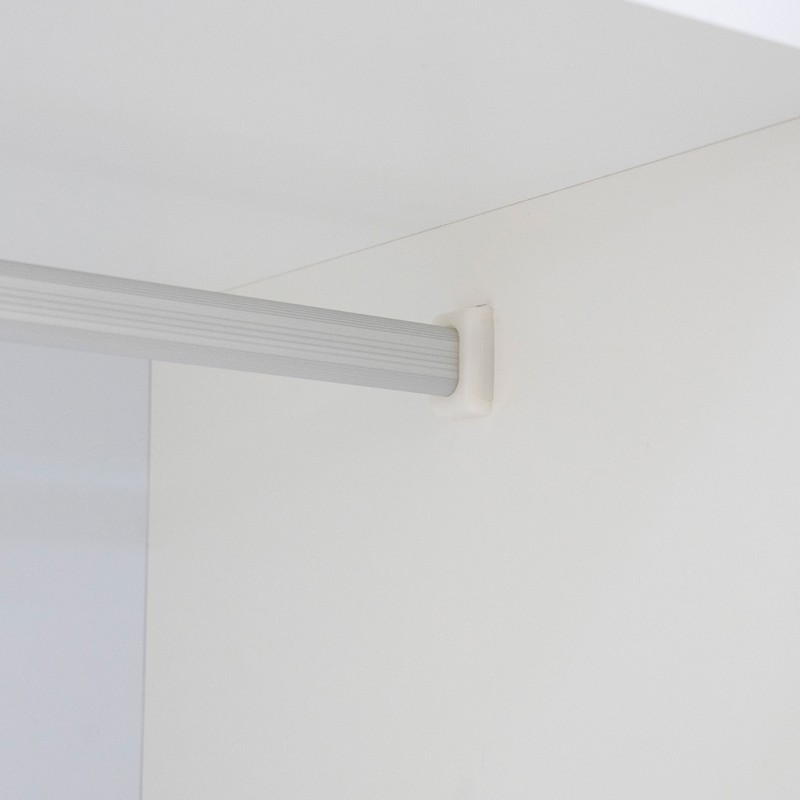 Sunrise Wardrobe 6 Doors Light Oak & Coconut White In MDF/Particle Board