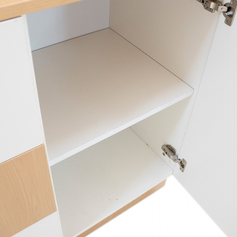 Sunrise Chest Of Drawers Light Oak & Coconut White In MDF/Particle Board