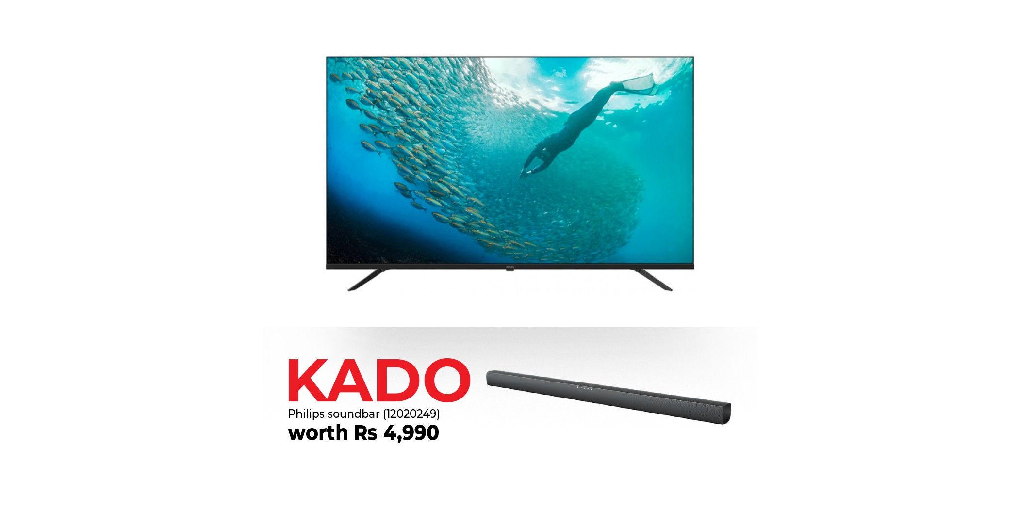 Philips 65PUT7129/98 65'' UHD Smart Led TV & Free Philips TAB4208/98 ...
