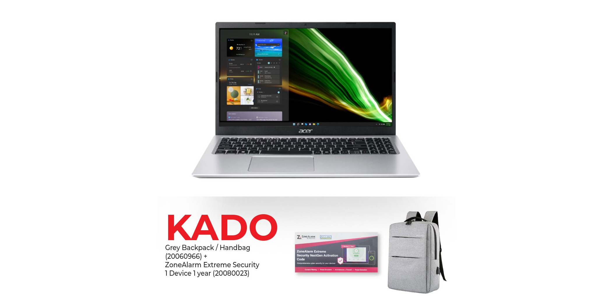 Acer Aspire Laptop Celeron N4500 Silver & Free ZoneAlarm Extreme ...