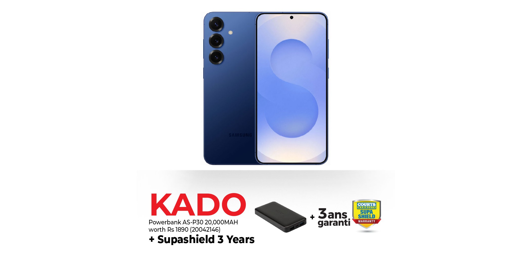 Samsung Galaxy S25 Dark Blue & Free POWERBANK AS-P30 + 3 Years ...