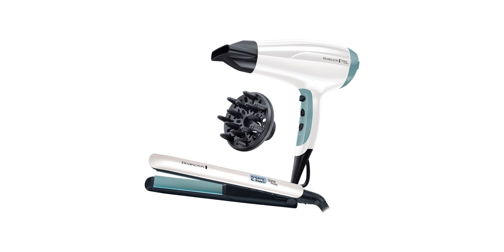 Remington S8500GP Shine Therapy (D5216+S8500) Gift Set - Hair Dryer ...
