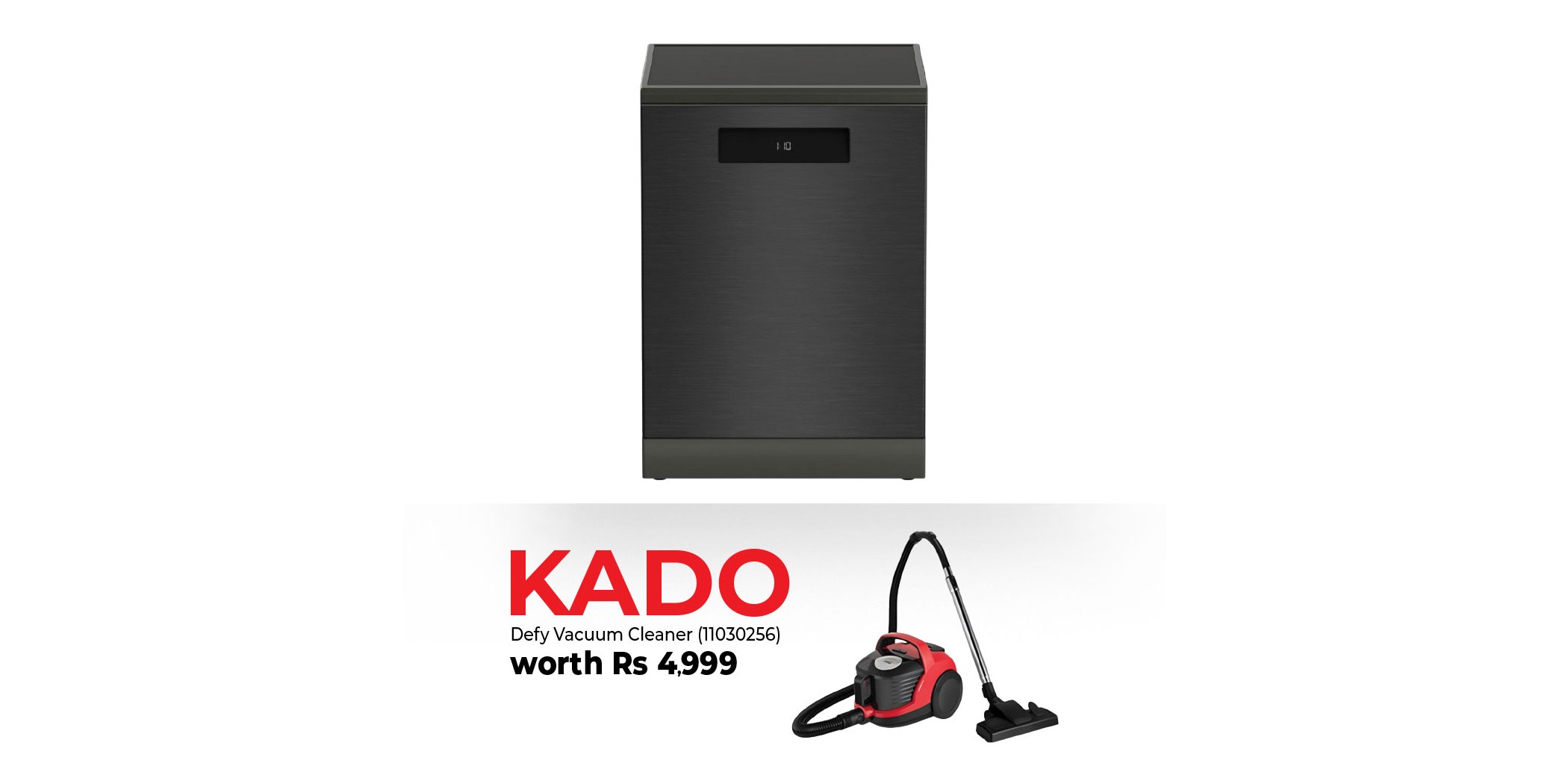 Defy DDW377 Dishwasher & Free Defy VC 32801R Red 1.8L Bagless Vacuum ...