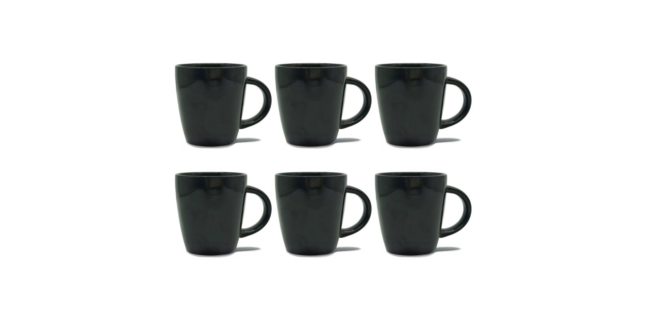 Black Mug 6 pcs Stoneware BT-CUC14