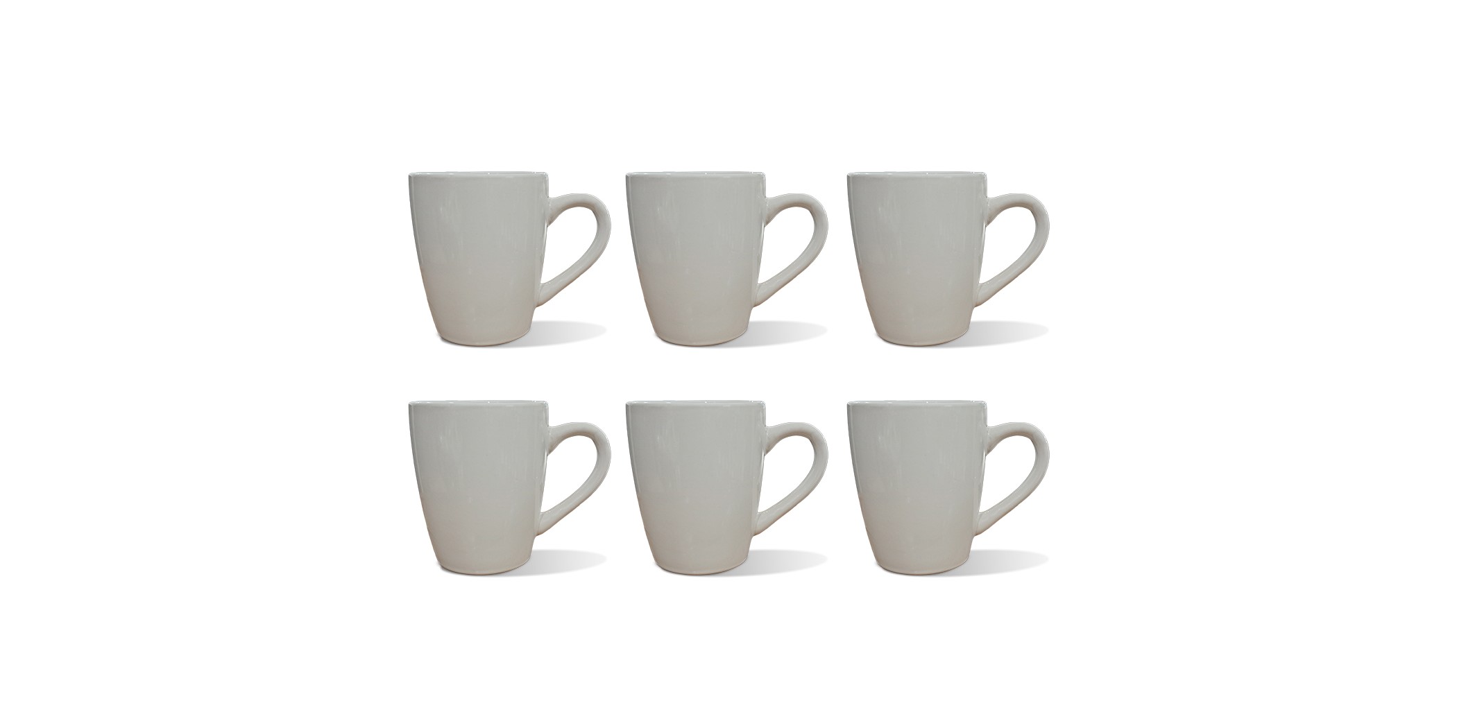 White Mug 6 pcs Stoneware BT-CUC13