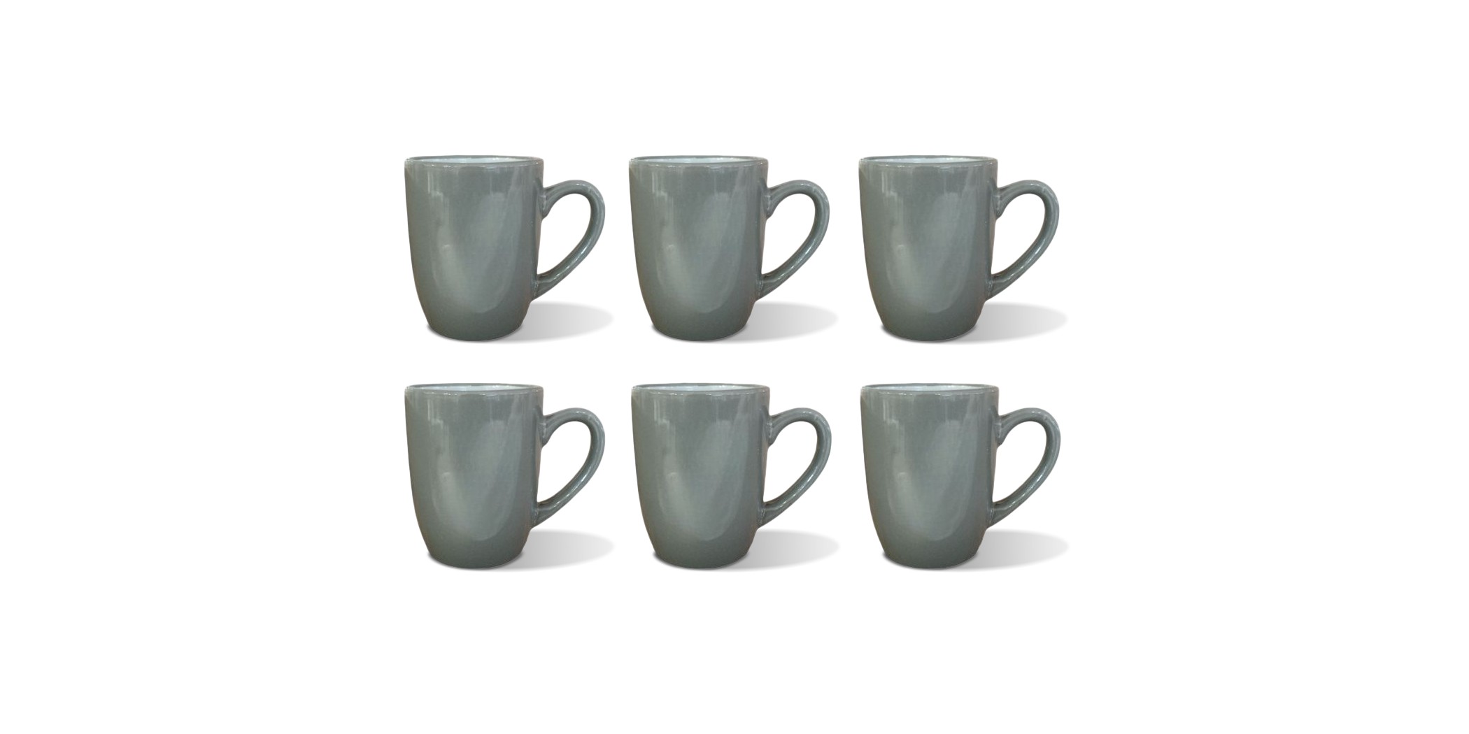 Dark Grey Mug 6 pcs Stoneware BT-CUC19
